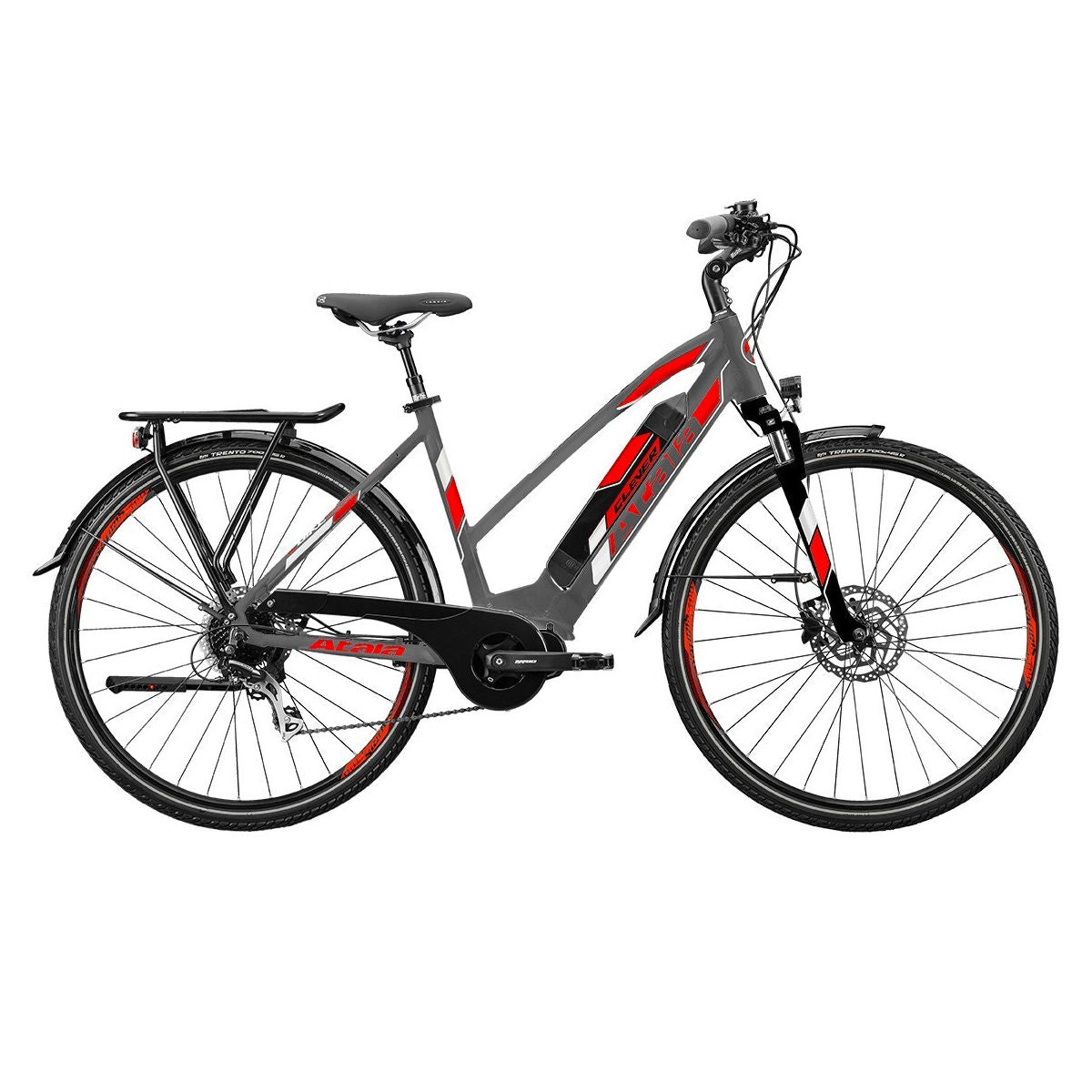 Atala CLEVER 7.2 LADY Anthracite/Neon Red Matt 418 WE Bicicletta ...