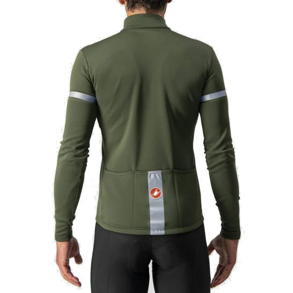 Maglia Castelli Manica Lunga Fondo 2 Verde Militare/Silver Reflex ...